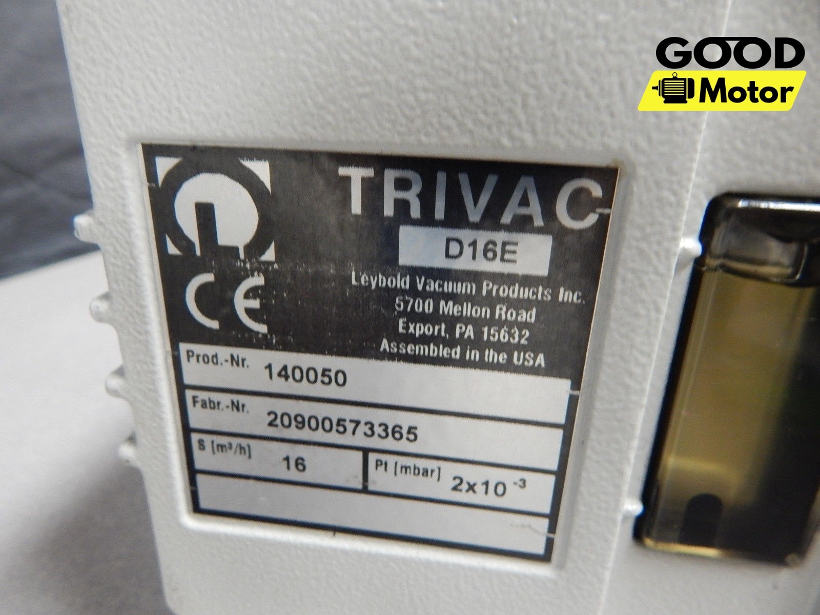 Bơm hút chân không cũ Leybold Trivac D16E - Bơm hút chân không cũ công ...